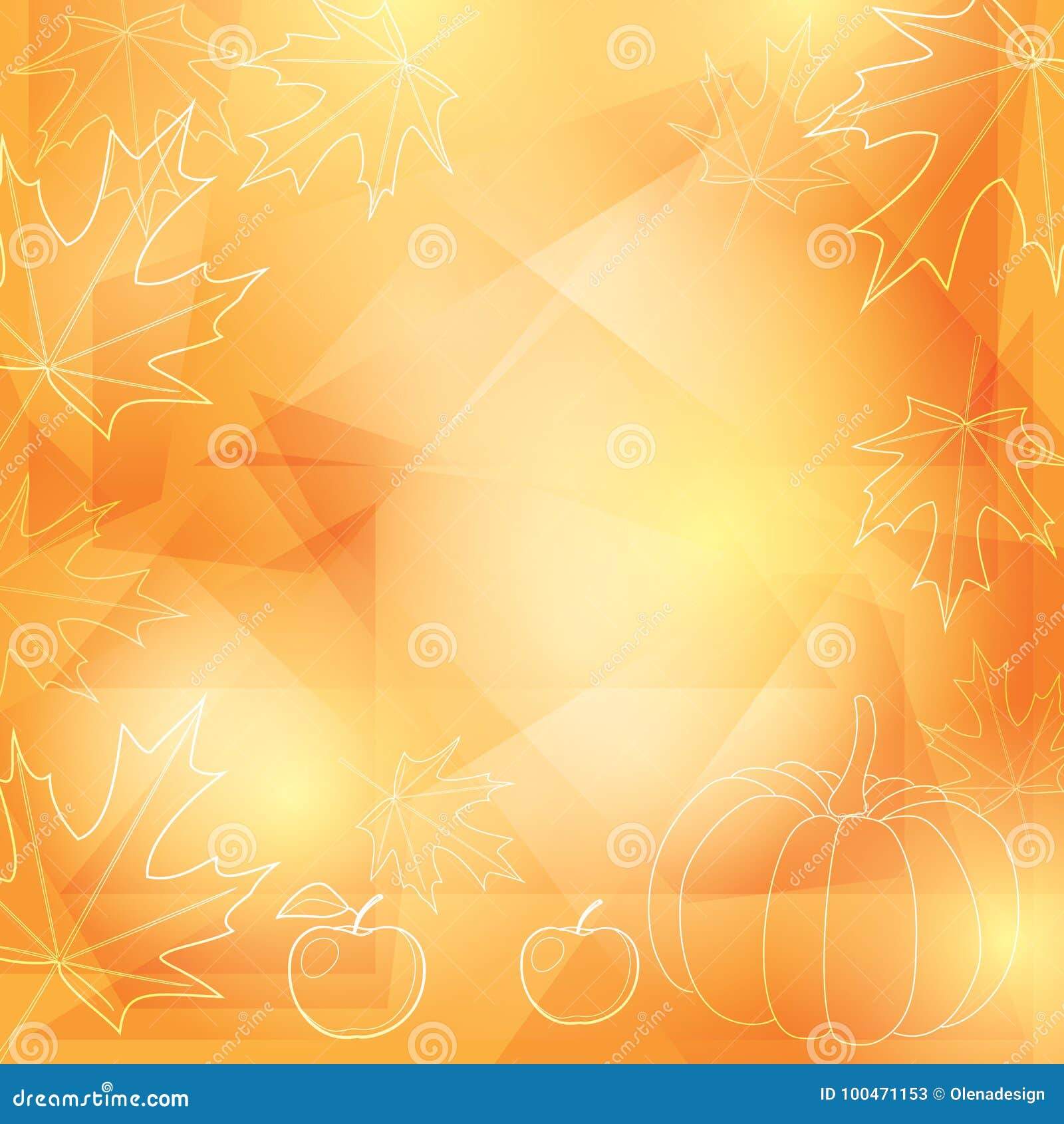 Yellow and Orange Vector Background for Thanksgiving Day Stock Vector ...
