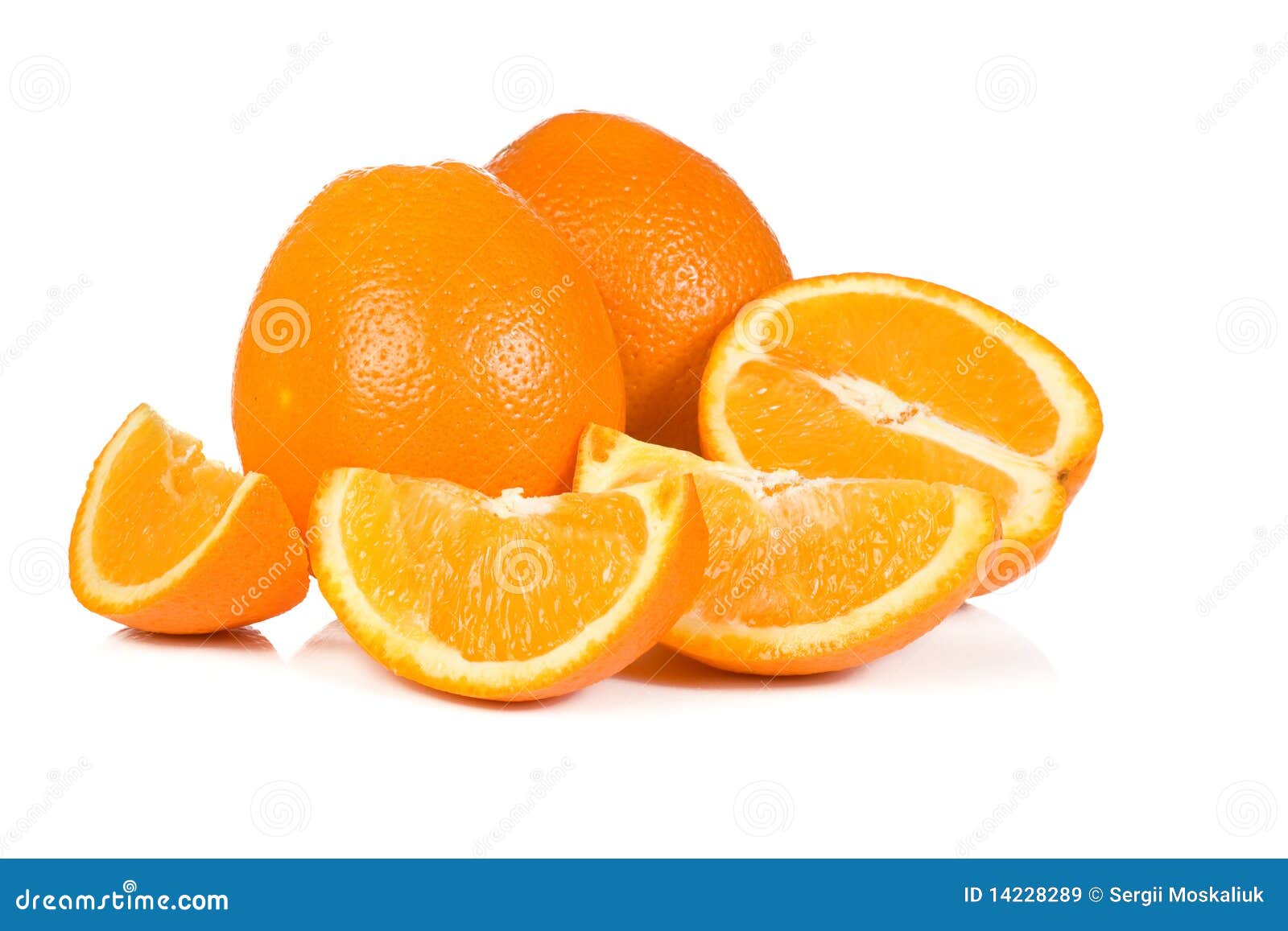 Yellow Oranges with Reflection Stock Image - Image of isolated, gourmet ...