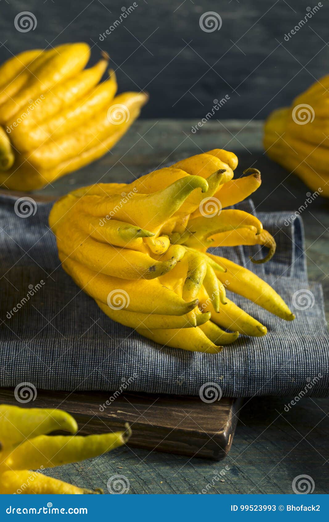 Yellow Organic Buddhas Hand Citrus Stock Image - Image of healthy ...