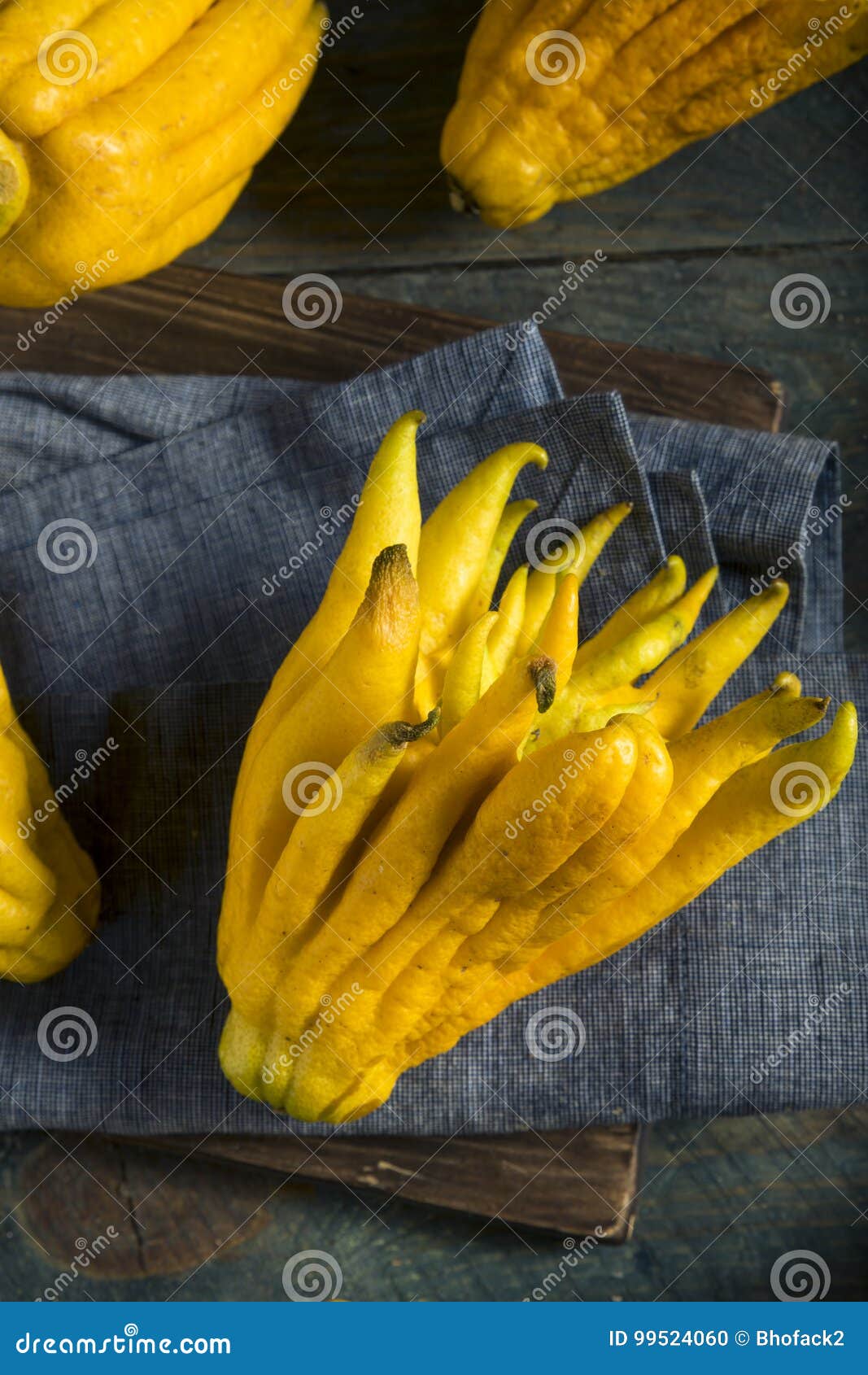 Yellow Organic Buddhas Hand Citrus Stock Photo - Image of hand, lemon ...