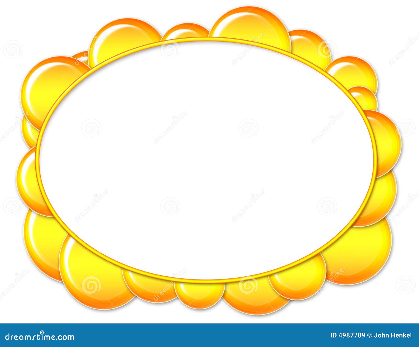 Yellow Oval Bubble Frame stock illustration. Illustration of ball - 4987709
