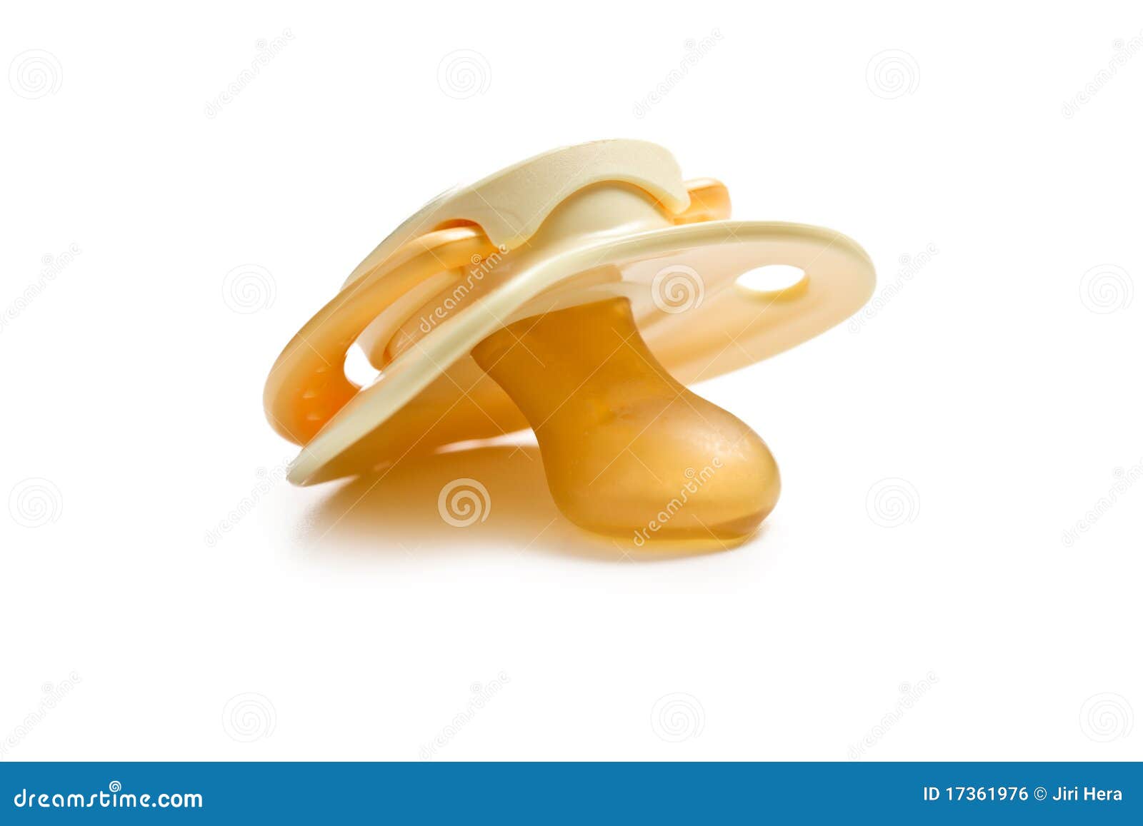 Yellow pacifier stock photo. Image of isolated, rubber - 17361976