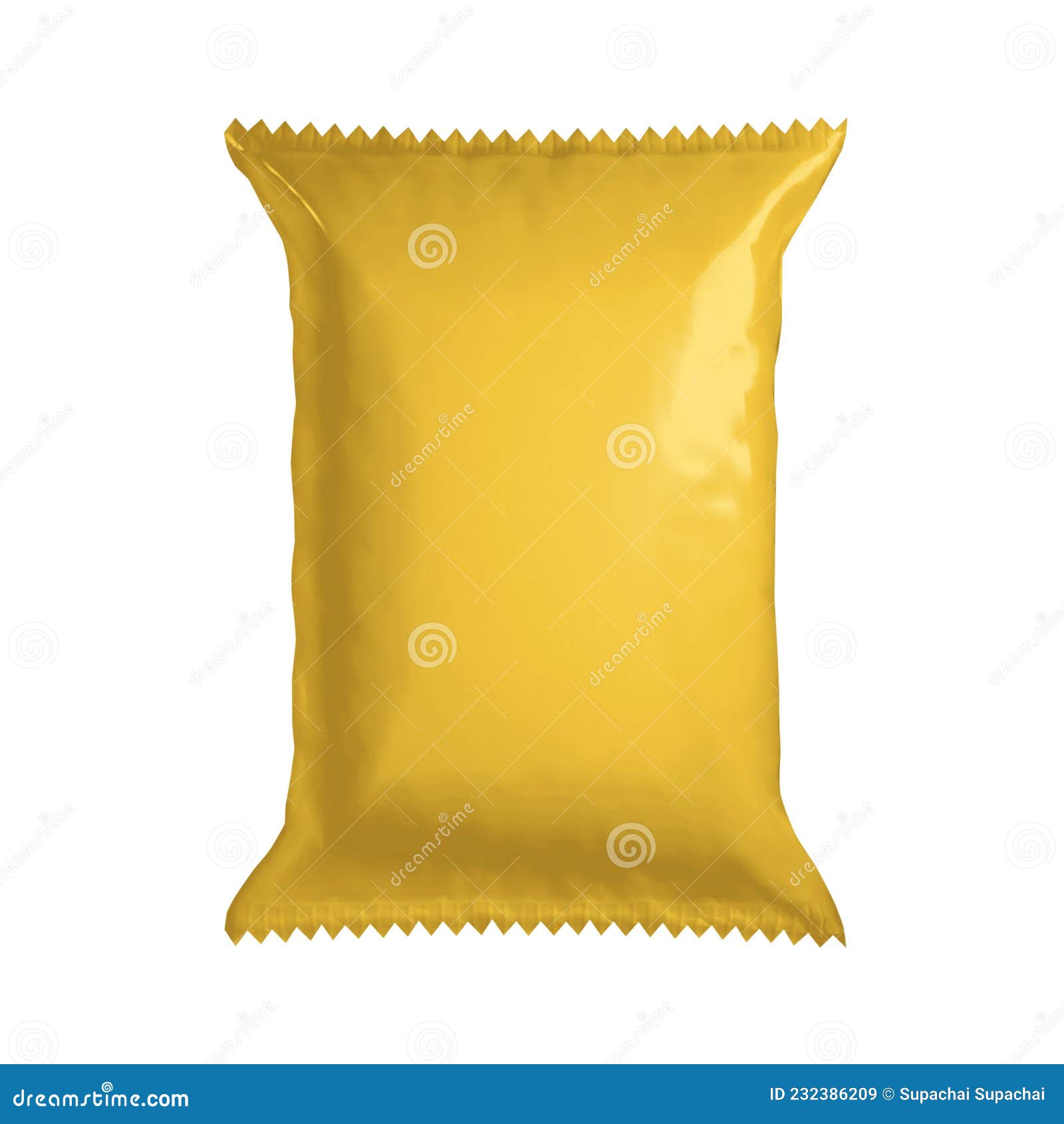 Yellow Packing Isolated on White Background. 3d Render Stock ...