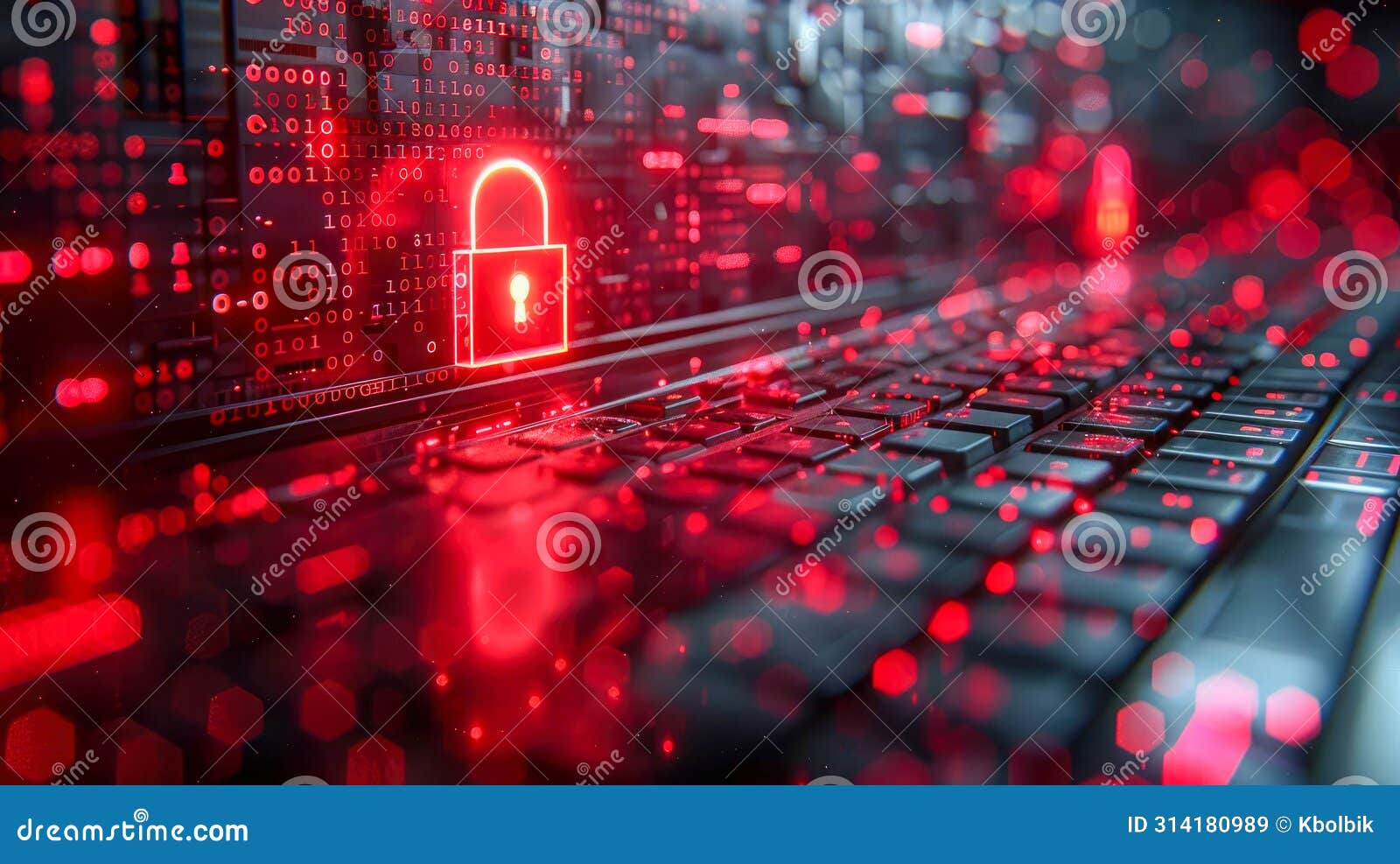 A Yellow Padlock Securely Sits on Top of the Enter Key of a Black ...