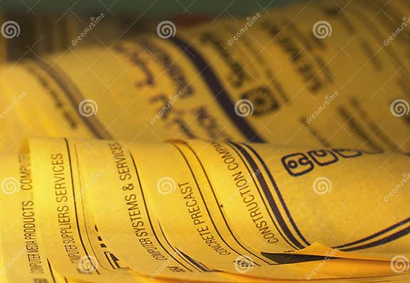 Yellow Pages 1 stock photo. Image of advertising, advertise - 30894