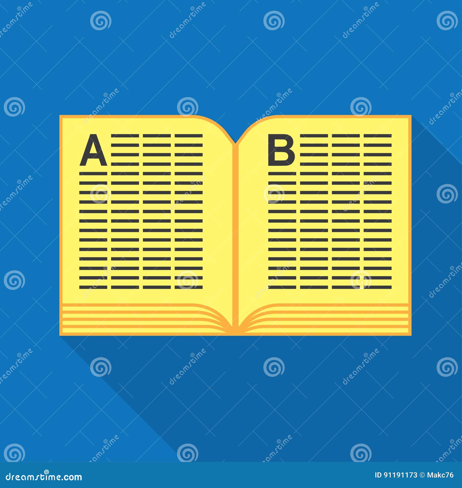 Yellow pages phone book stock vector. Illustration of email - 91191173