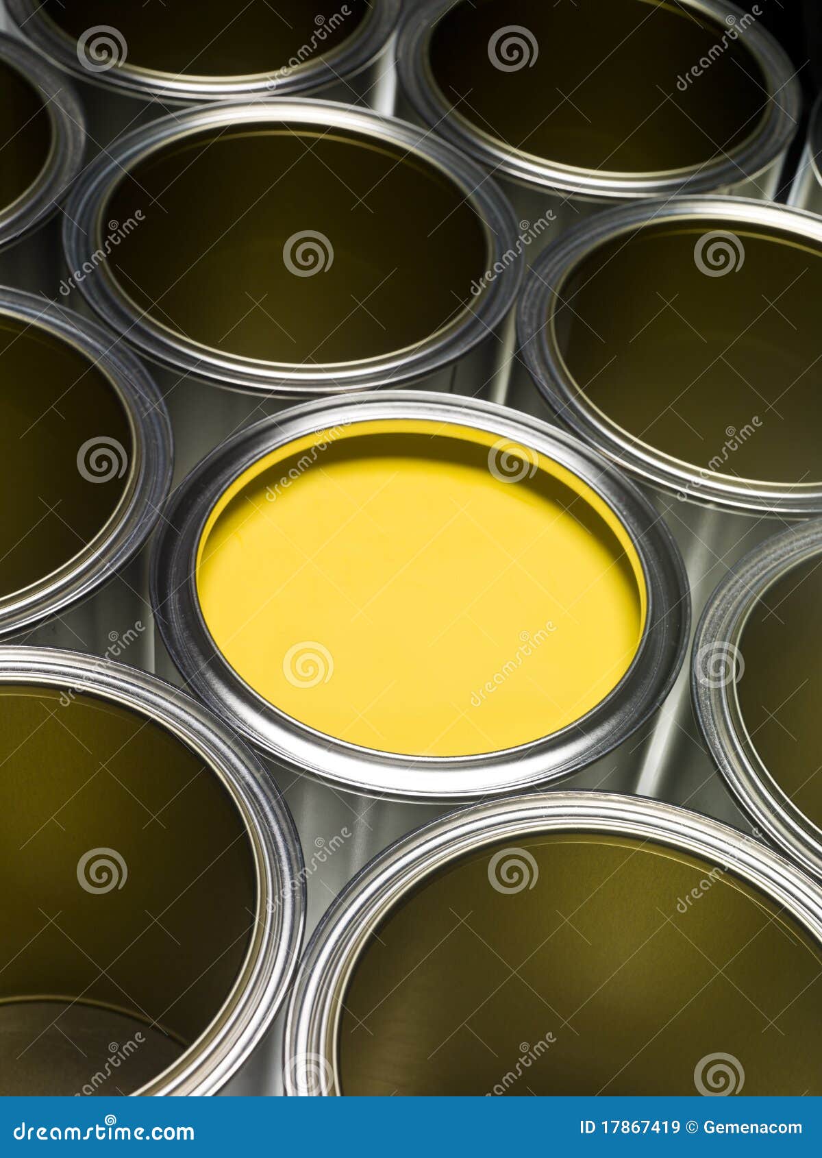 Yellow Paint can stock image. Image of object, group - 17867419