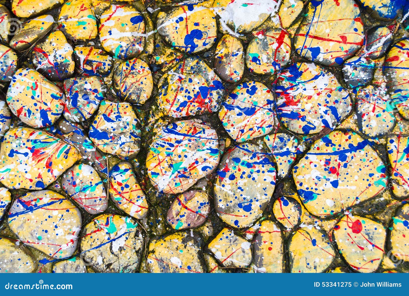 Yellow Paint Drip Stones stock image. Image of messy - 53341275