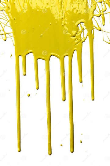 Yellow Paint Dripping stock photo. Image of color, blot - 16164452