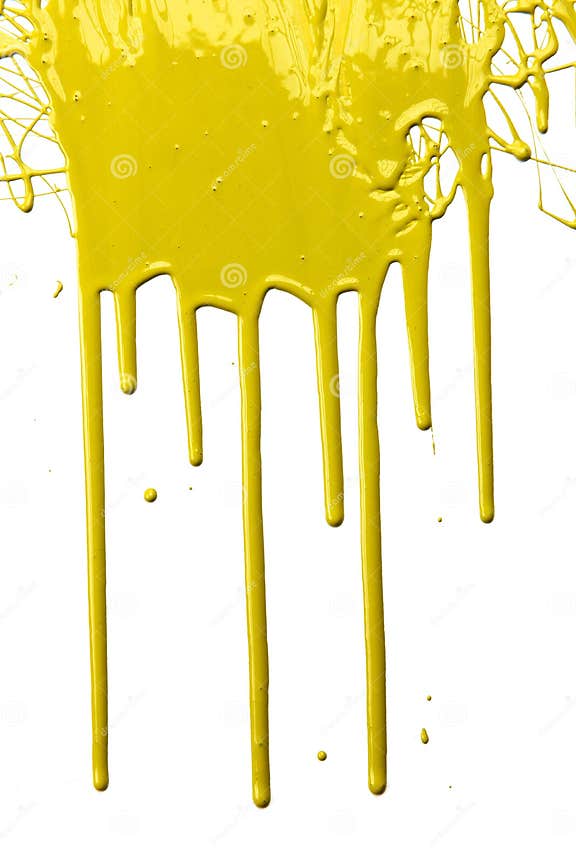 Yellow Paint Dripping stock photo. Image of color, blot - 16164452