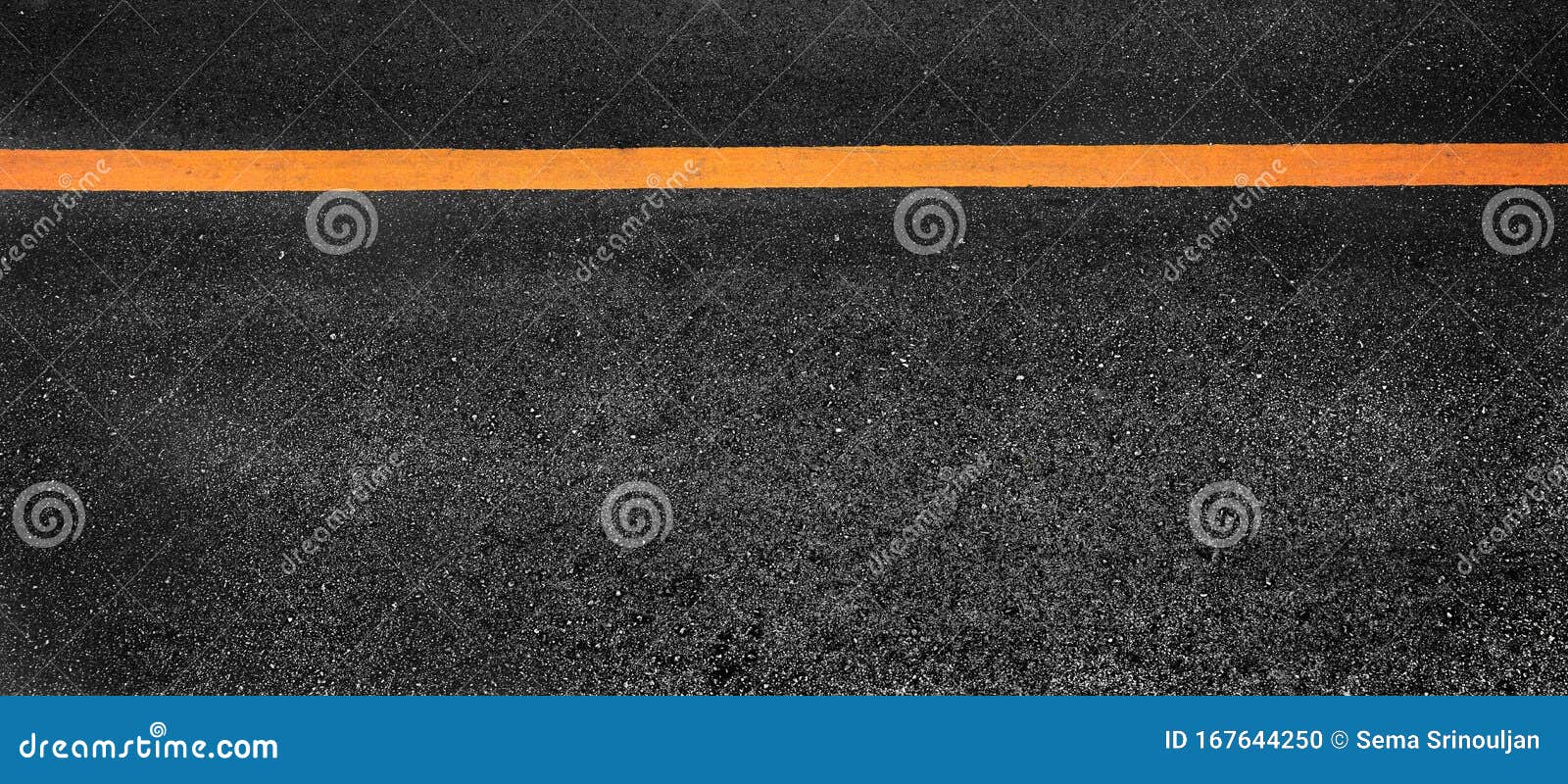 Yellow Paint Line on Black Asphalt. Stock Photo - Image of texture ...