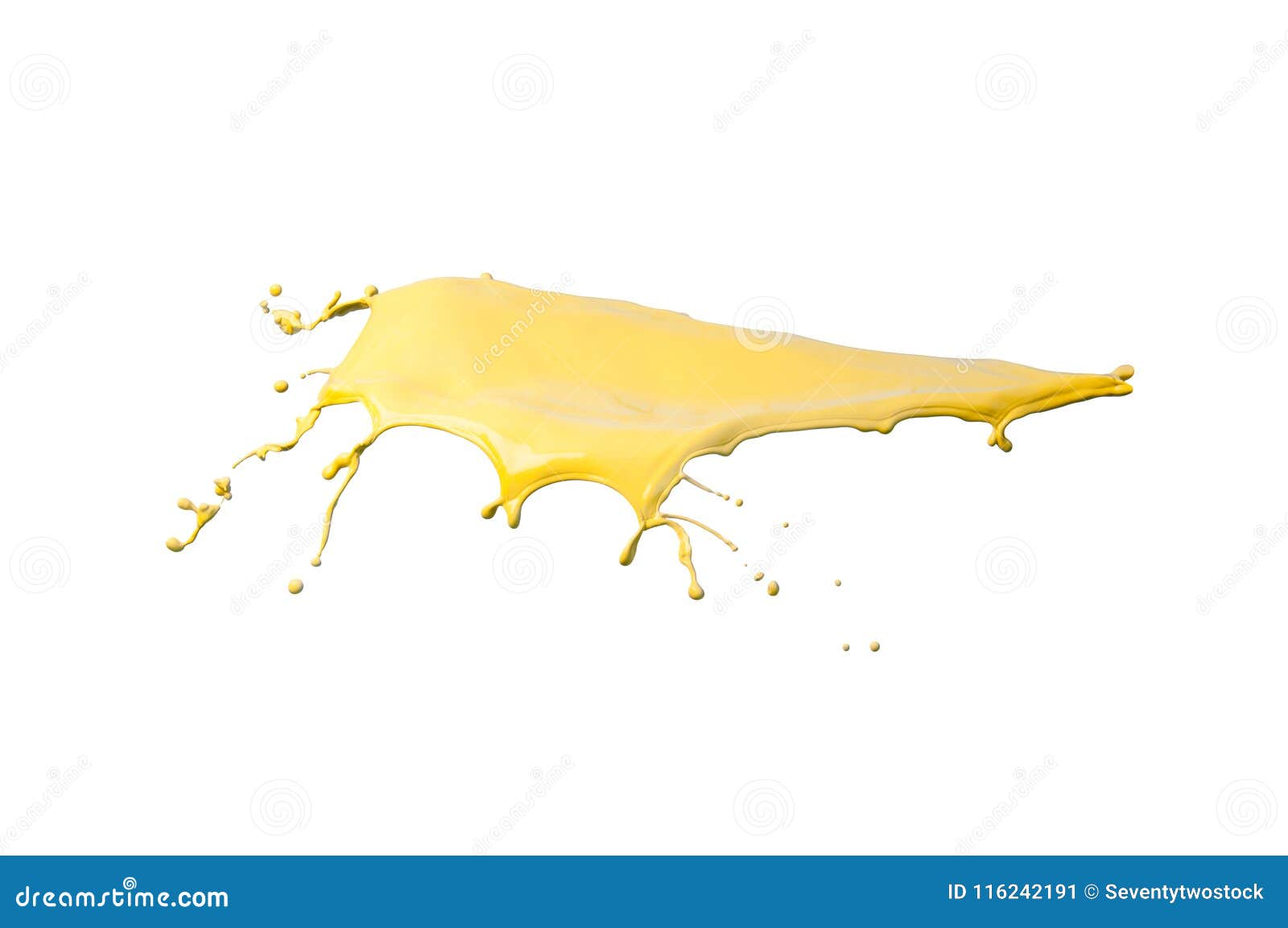 Yellow paint splash stock image. Image of fluid, splatter - 116242191