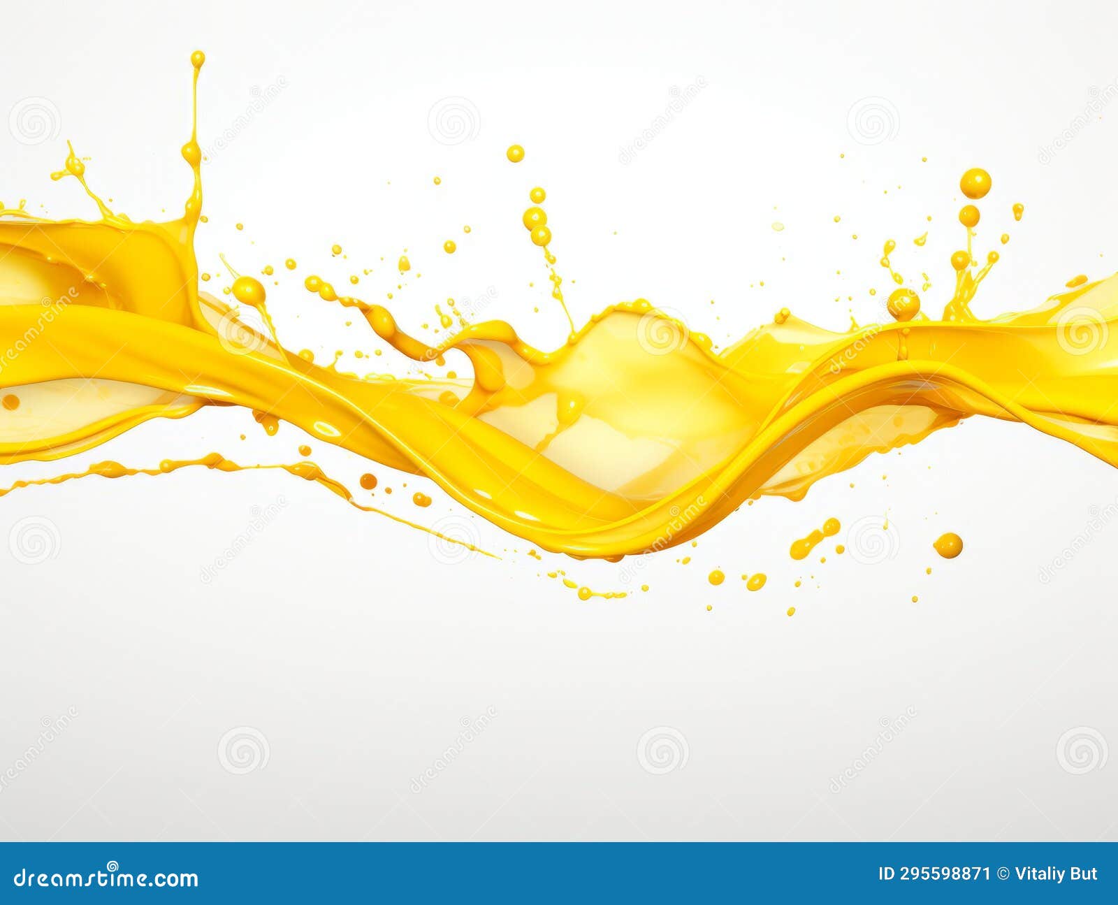 Yellow Paint Splash on White Background Stock Illustration ...