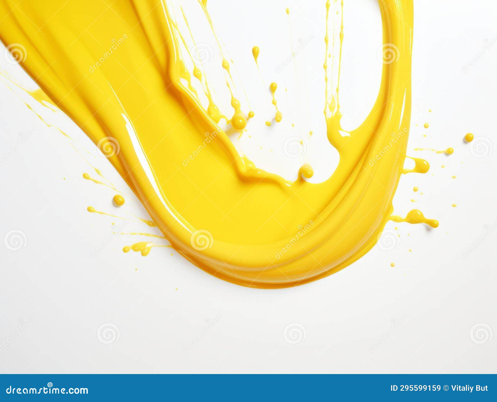 Yellow Paint Splash on White Background Stock Illustration ...