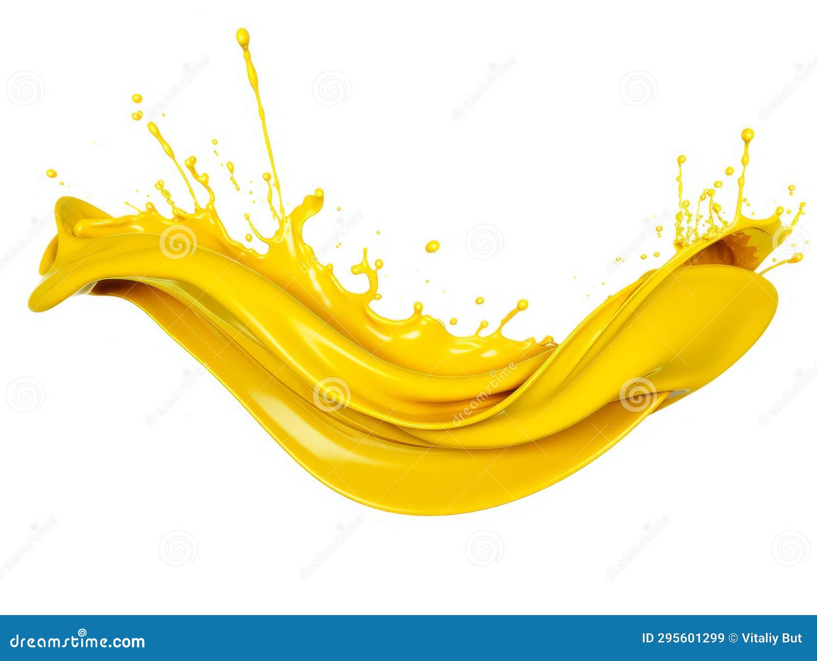 Yellow Paint Splash on White Background Stock Illustration ...