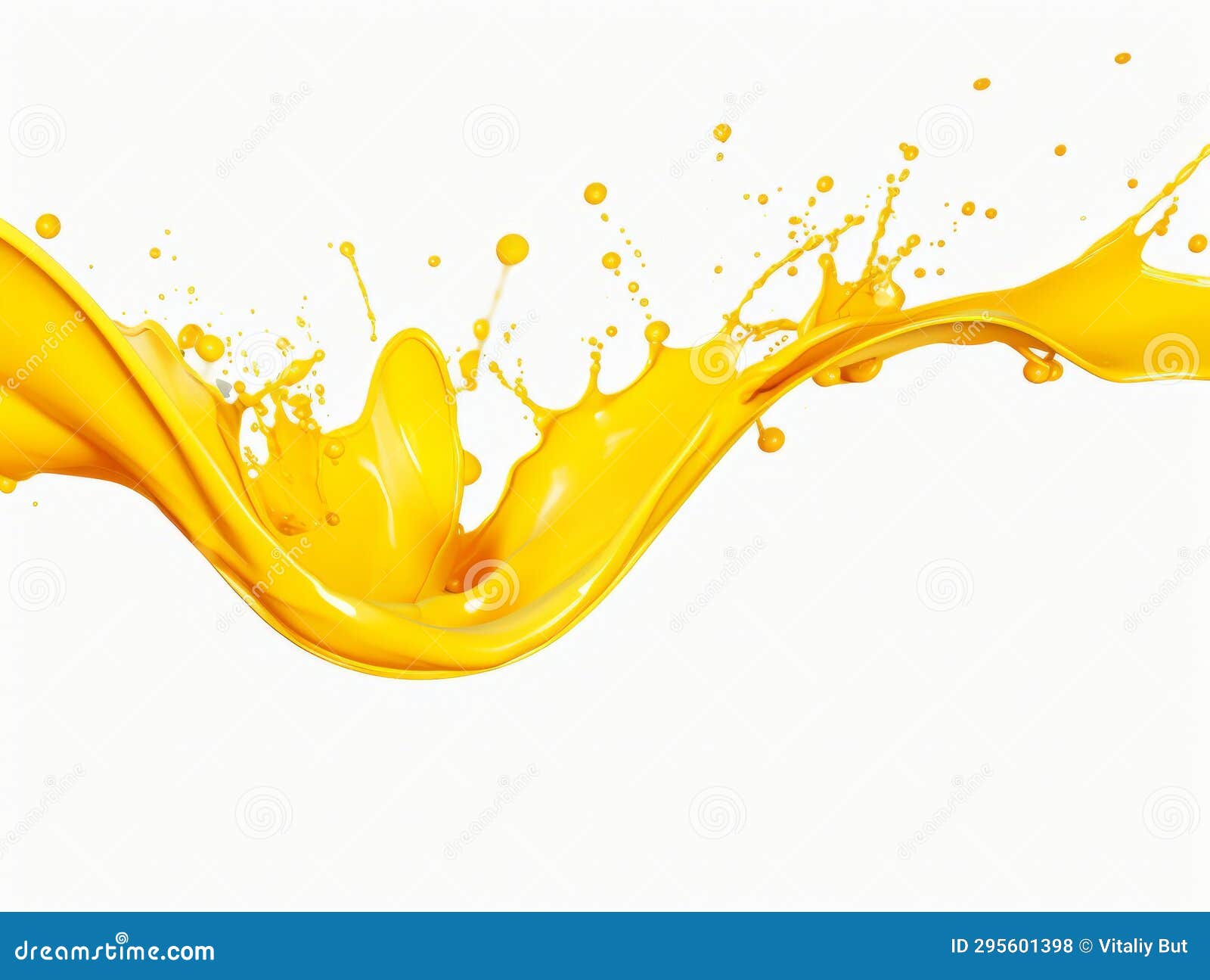 Yellow Paint Splash on White Background Stock Illustration ...