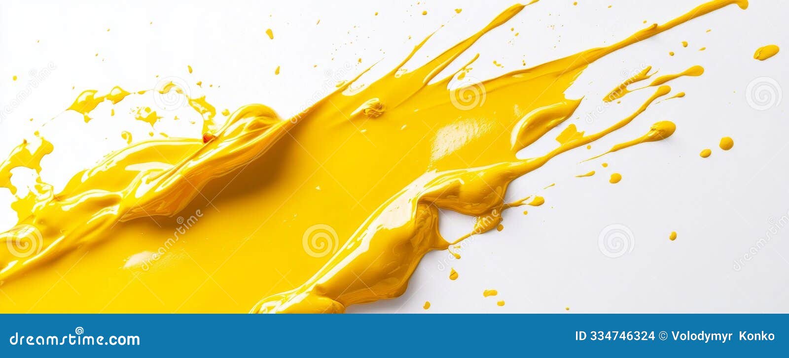 Yellow Paint Splash on White Background Stock Photo - Image of ...