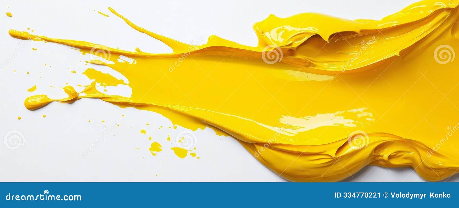 Yellow Paint Splash on White Background Stock Image - Image of visual ...