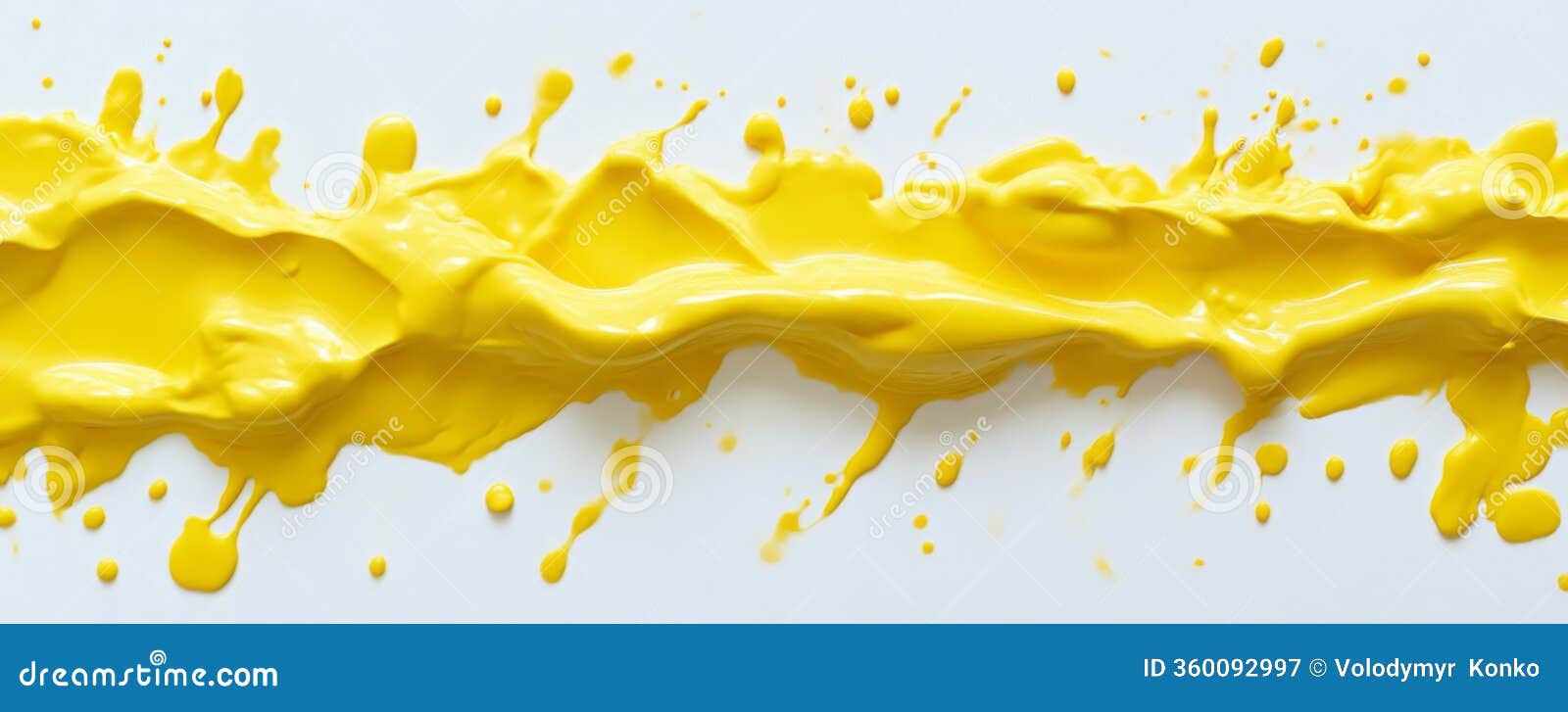 Yellow Paint Splash on White Background, Abstract Art Concept Stock ...