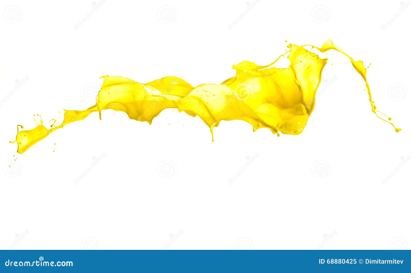 Yellow Paint Splash on White Background Stock Image - Image of color ...