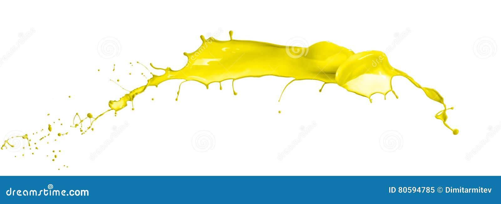Yellow Paint Splash on White Background Stock Image - Image of spray ...