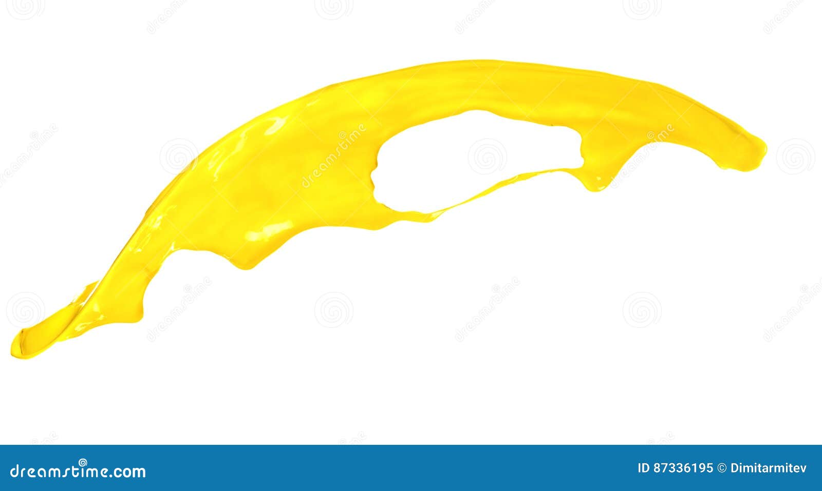 Yellow Paint Splash on White Background Stock Image - Image of motion ...