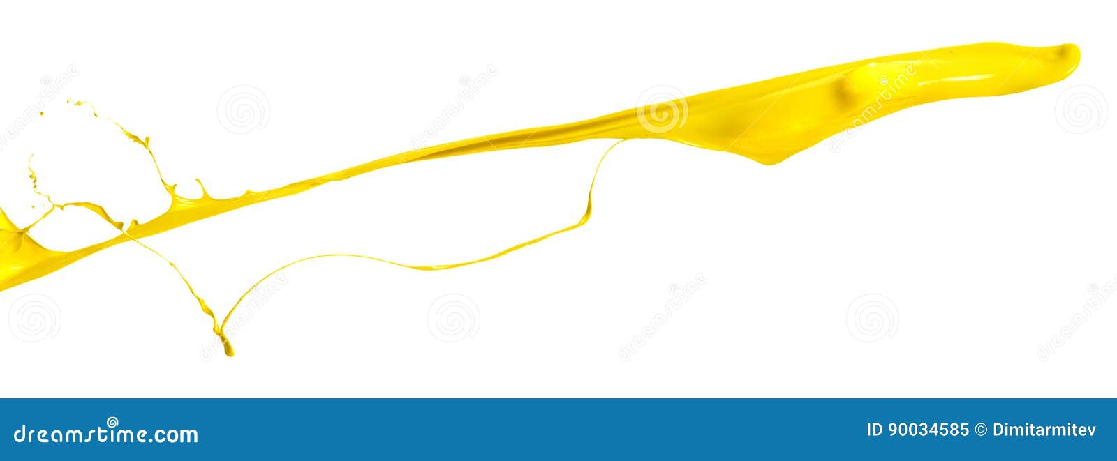 Yellow Paint Splash on White Background Stock Image - Image of fluid ...