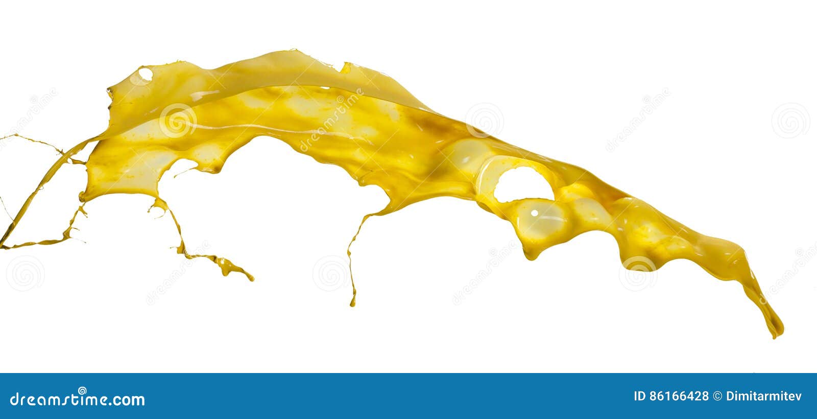 Yellow Paint Splashes Isolated Stock Photo - Image of background ...
