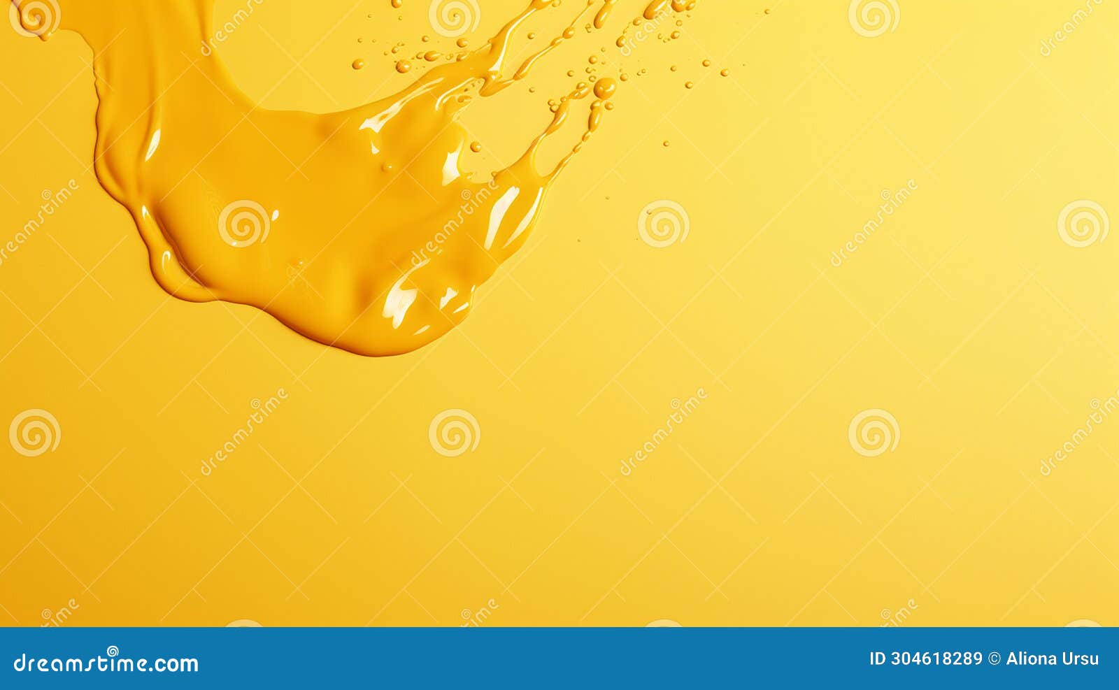 Yellow Paint Splashing on a Background of the Same Color Stock ...