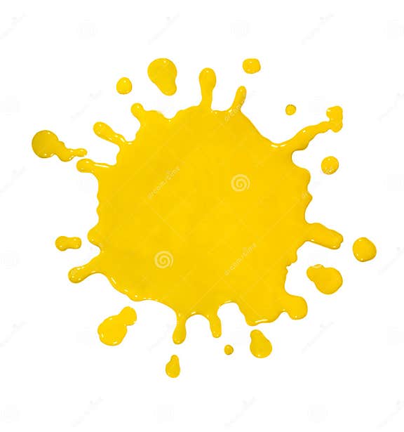 Yellow Paint splat stock image. Image of blob, spill - 13060245