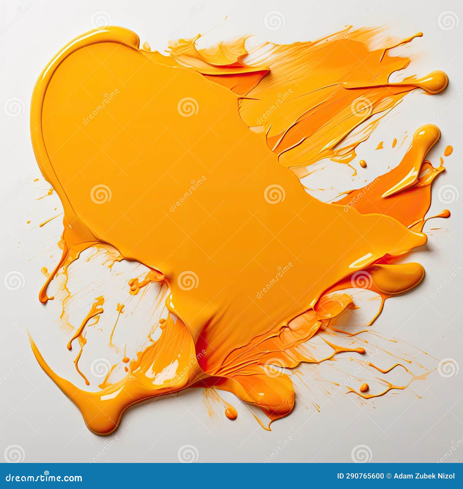 A Yellow Paint Splattered on a White Surface Stock Illustration ...