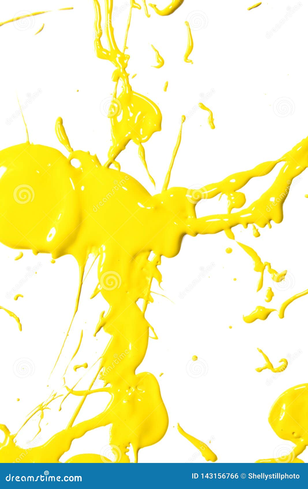 Yellow Paint Splatters and Spots for Background Stock Photo - Image of ...