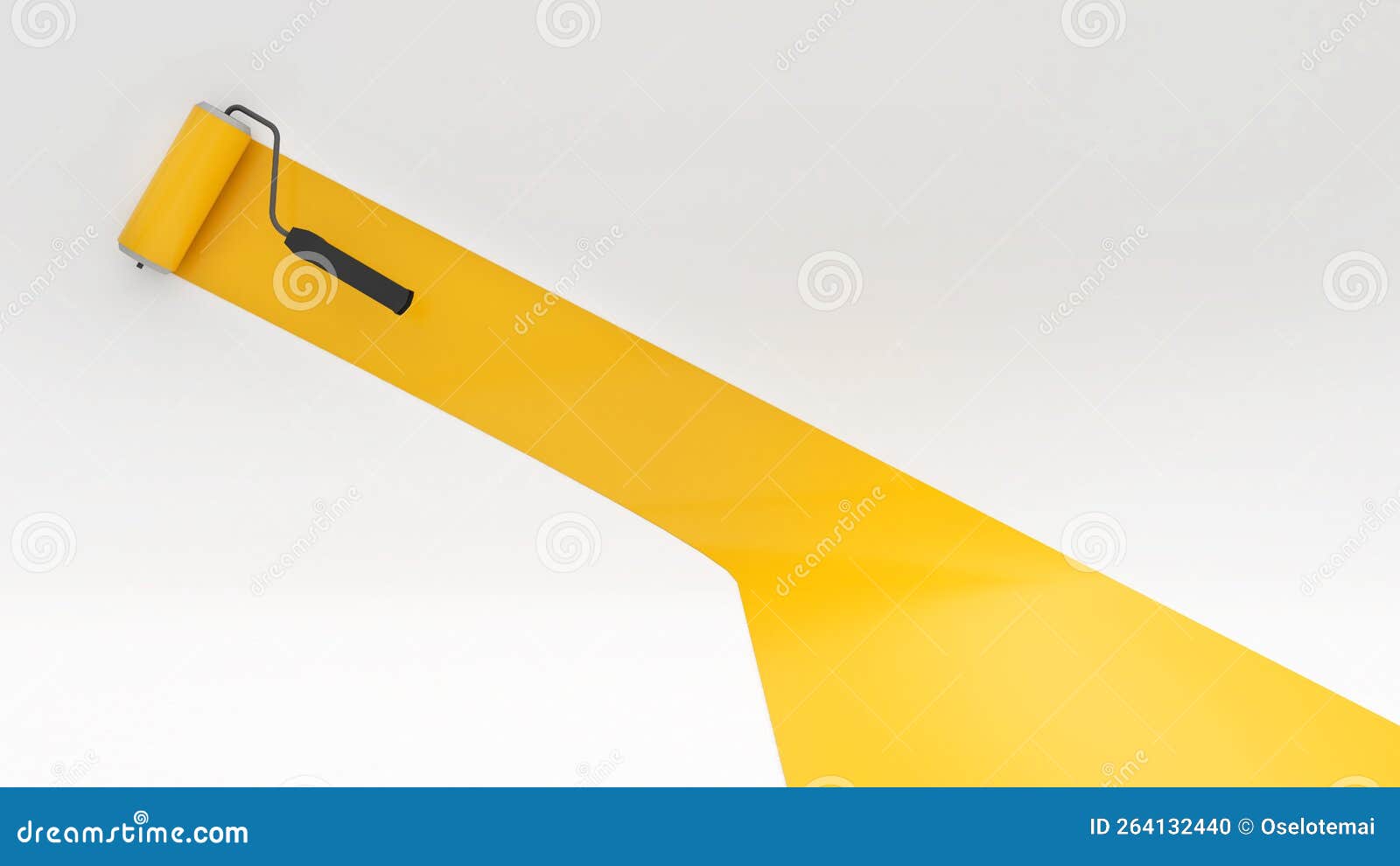 Yellow Paint Strokes on a White Background, an Active Abstract Image ...