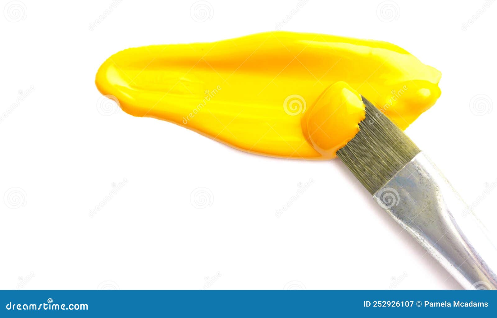 Yellow Paint Swatch on a White Background Stock Image - Image of ...