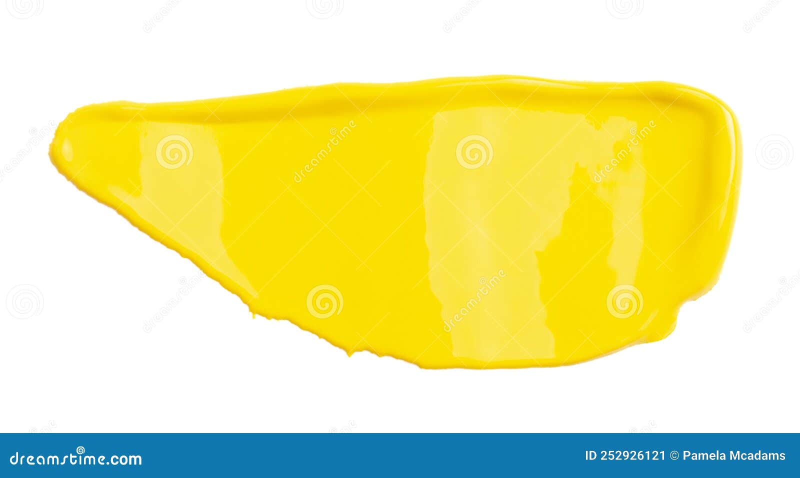 Yellow Paint Swatch on a White Background Stock Image - Image of ...