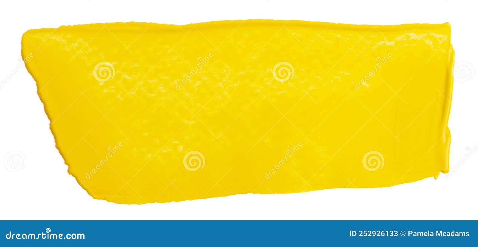 Yellow Paint Swatch on a White Background Stock Image - Image of design ...
