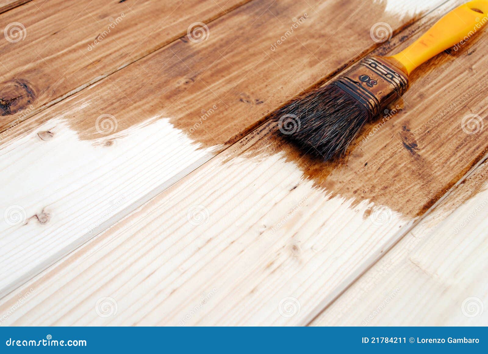 Yellow Paint Varnish Wooden Matchboards Stock Image - Image of ...
