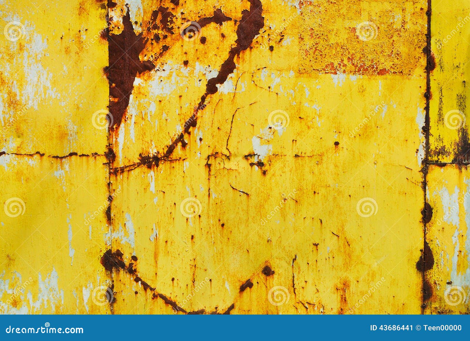 Yellow Painted Metal With Rust Texture Royalty-Free Stock Photo ...