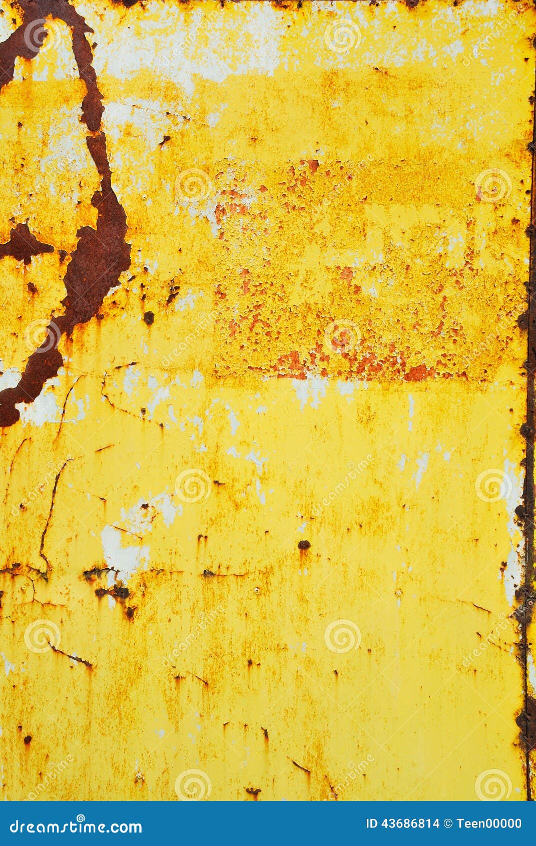 Yellow Painted Metal with Rust Texture Stock Photo - Image of sign ...