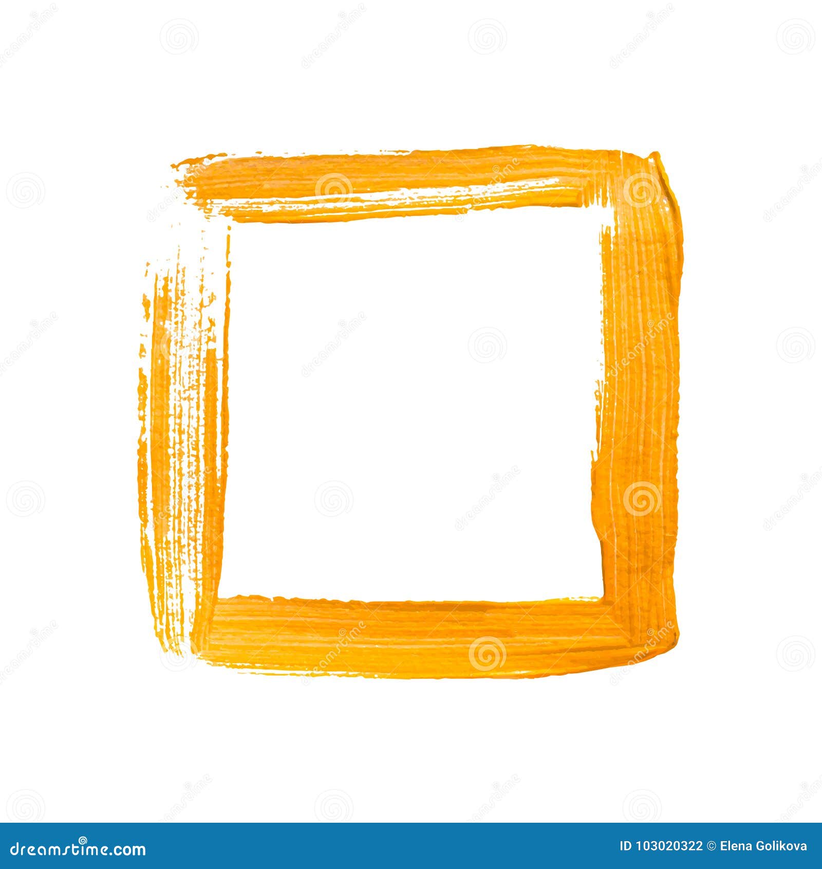 Yellow Painted Vector Square Frame Stock Vector - Illustration of ...