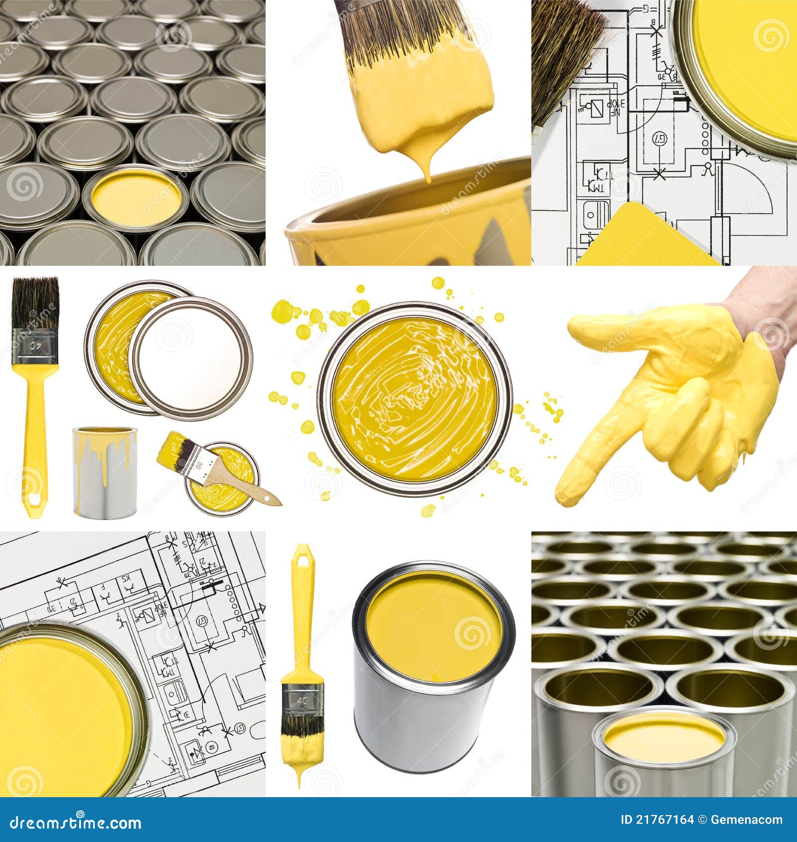 Yellow Painting Stone Texture Wallpaper With Greek Pattern Royalty-Free ...