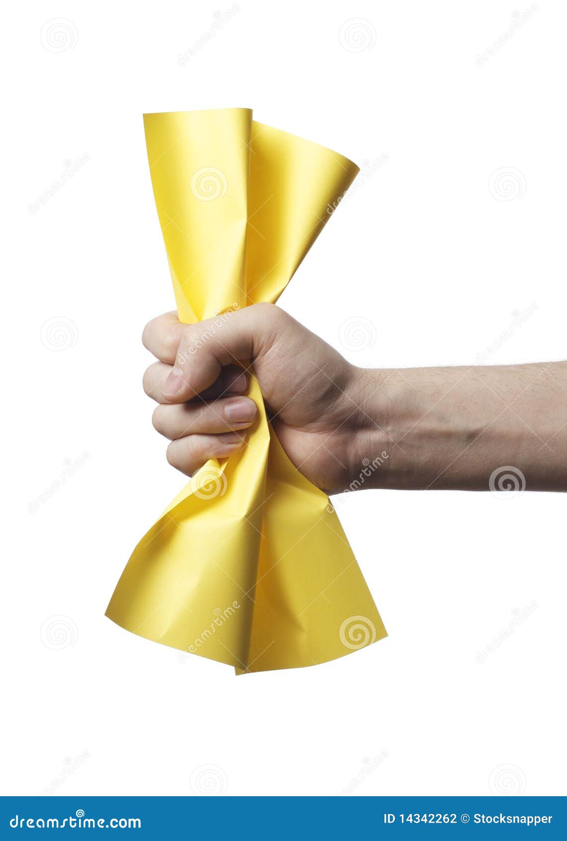 Yellow paper stock photo. Image of crushing, crush, holds - 14342262