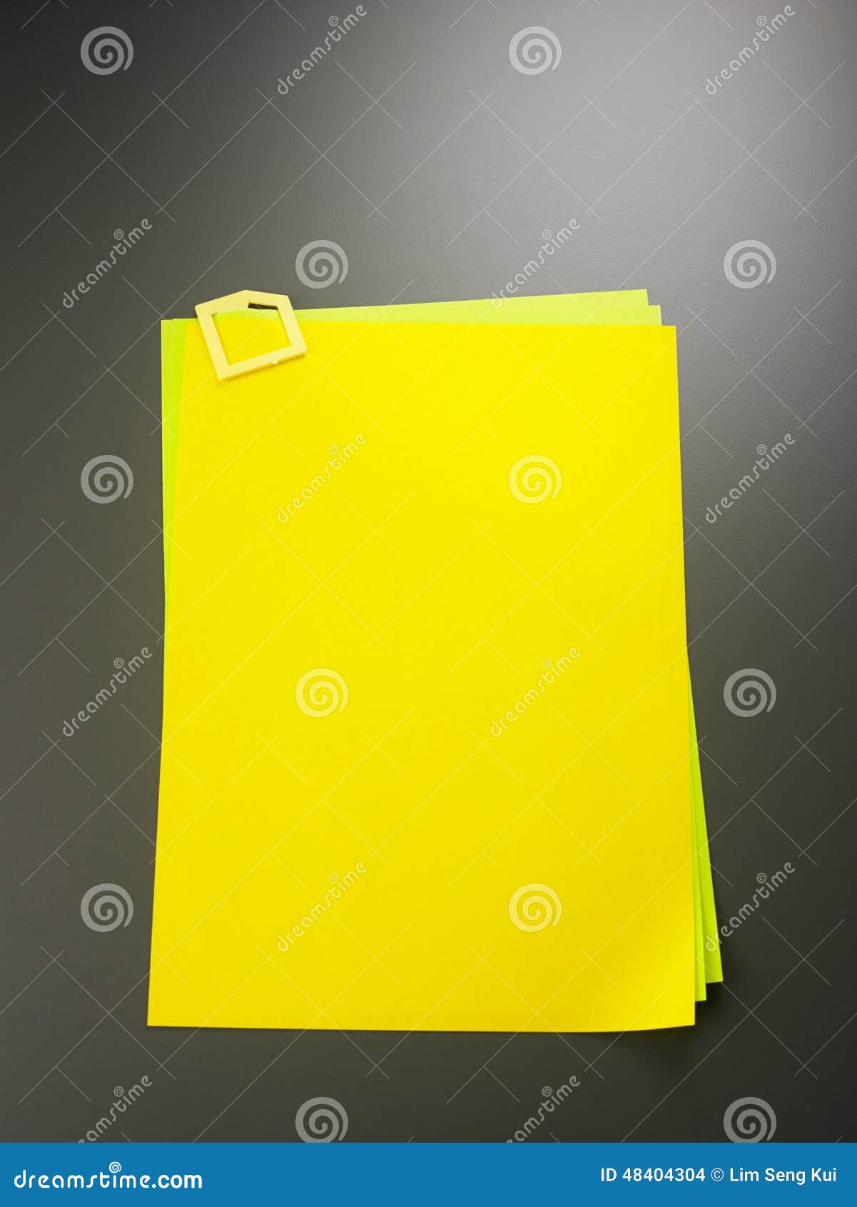 Yellow paper stock photo. Image of paper, reminder, message - 48404304