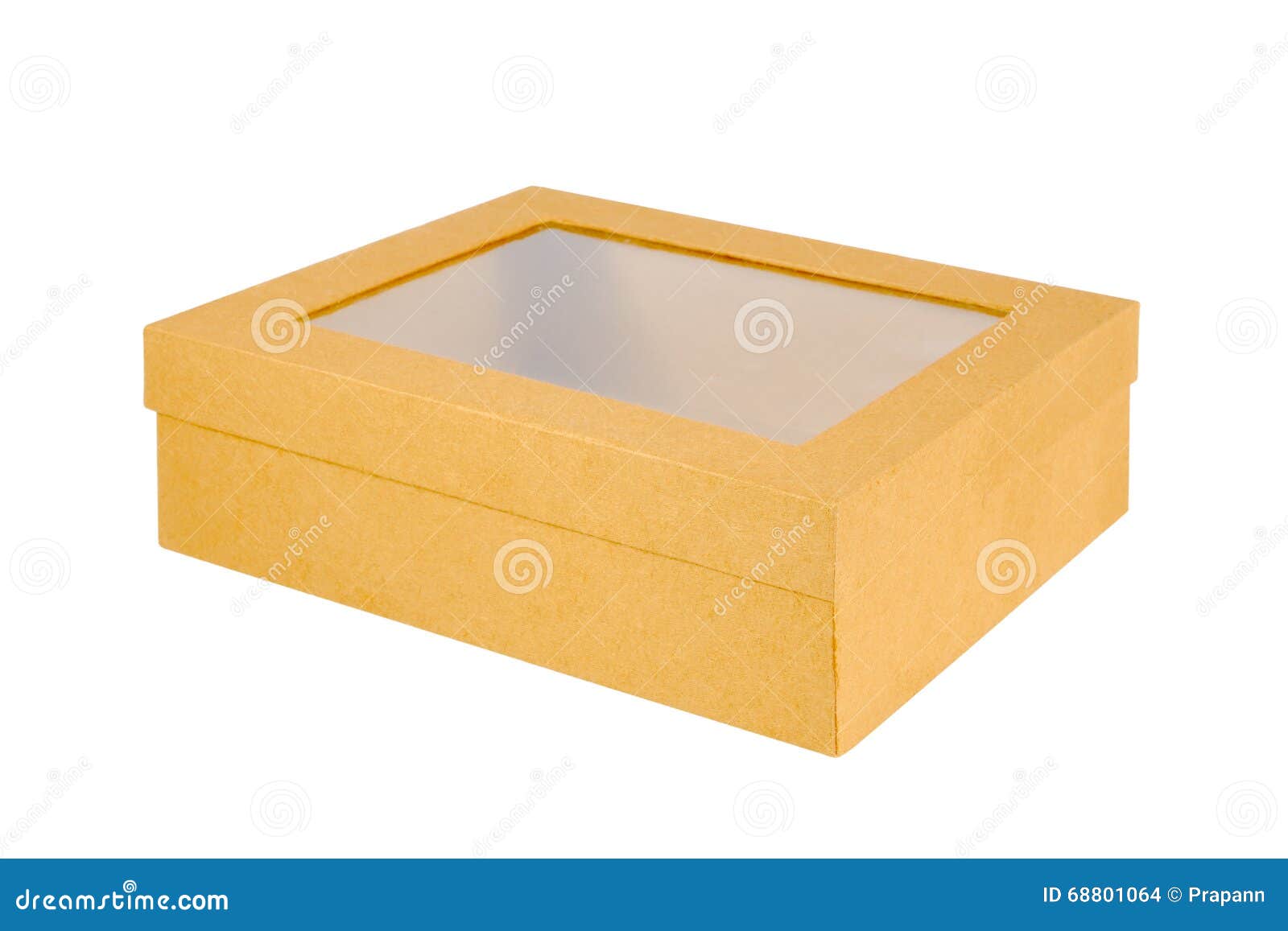 Yellow paper box isolated stock photo. Image of merchandise - 68801064