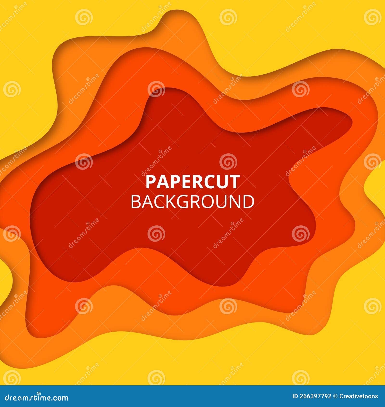 Yellow Abstract Paper Cut Background Stock Vector - Illustration of ...