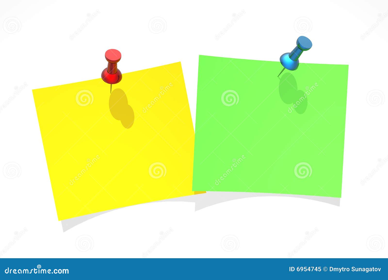 Yellow paper pinned stock illustration. Illustration of backgrounds ...