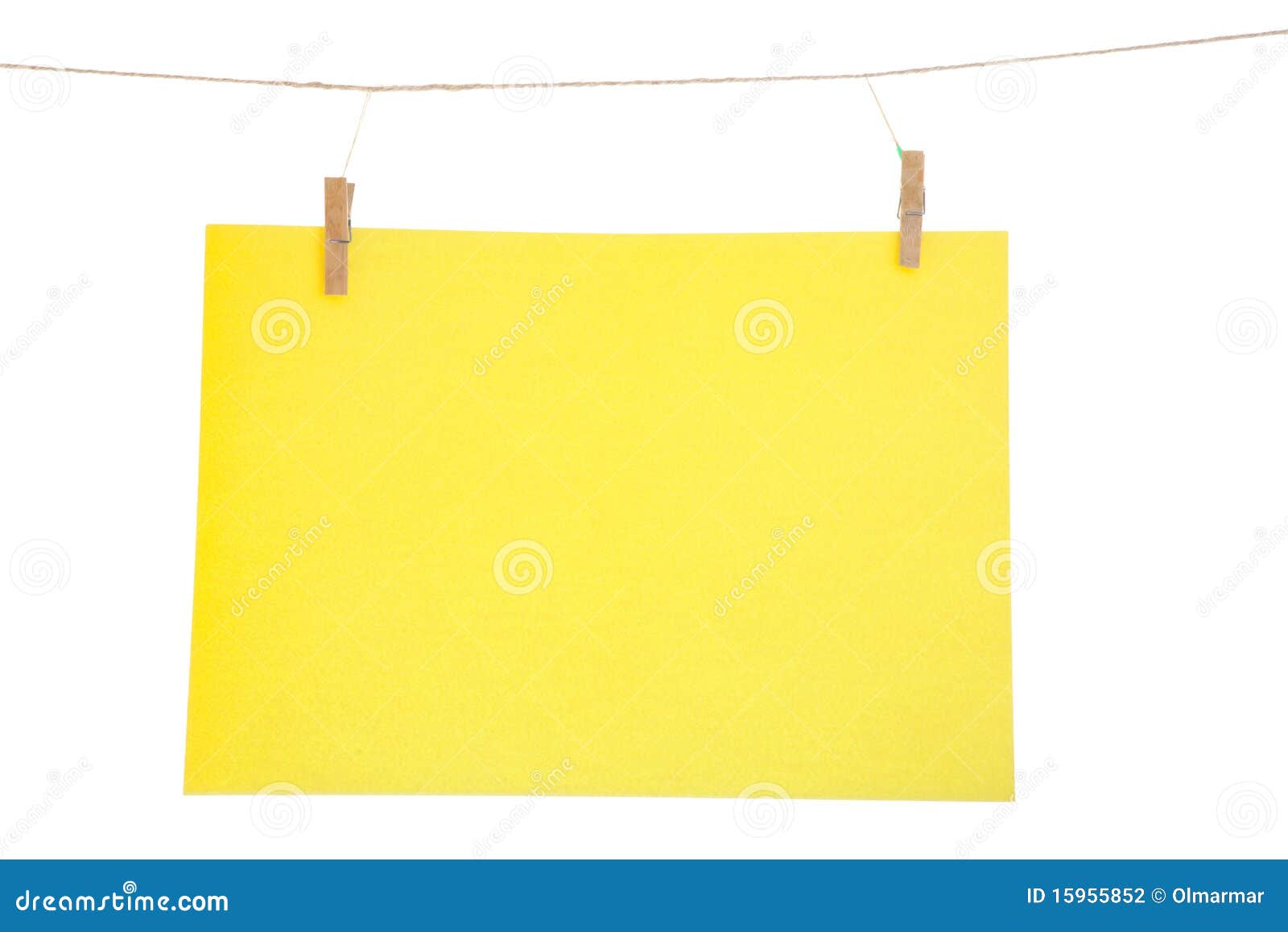 Yellow paper sheet stock photo. Image of drawing, attach - 15955852