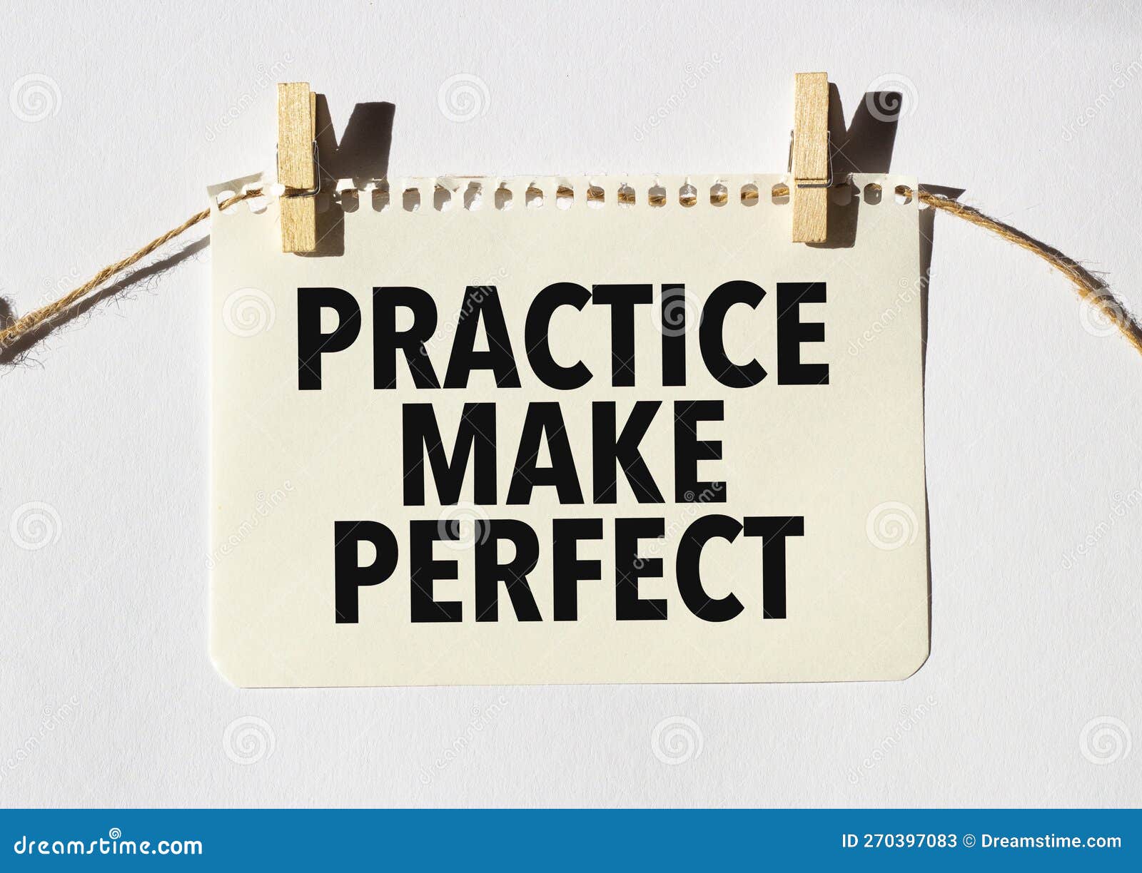 Yellow Paper Sheet with Practice Make Perfect Words Stock Image - Image ...