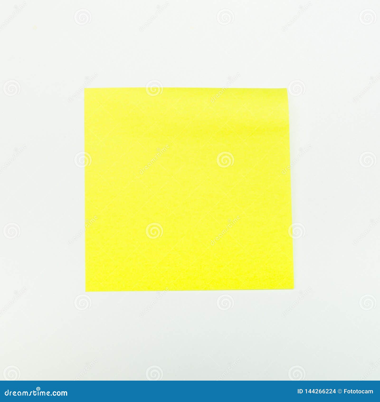 Yellow Paper Stick Note on a White Background Stock Photo - Image of ...