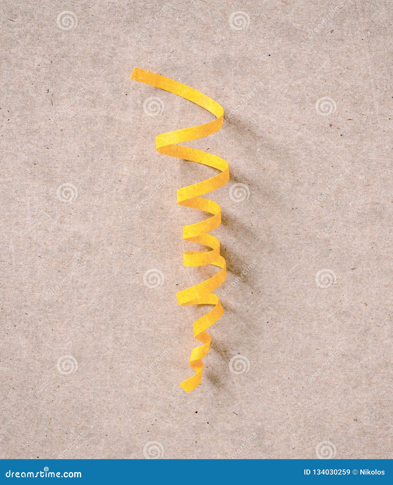 Yellow paper streamer stock image. Image of christmas - 134030259